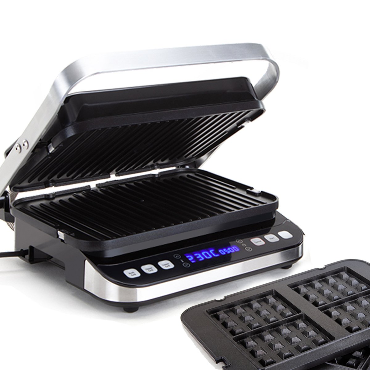 EuroChef Smart Multi-Function Contact Grill Griddle Panini Sandwich ...