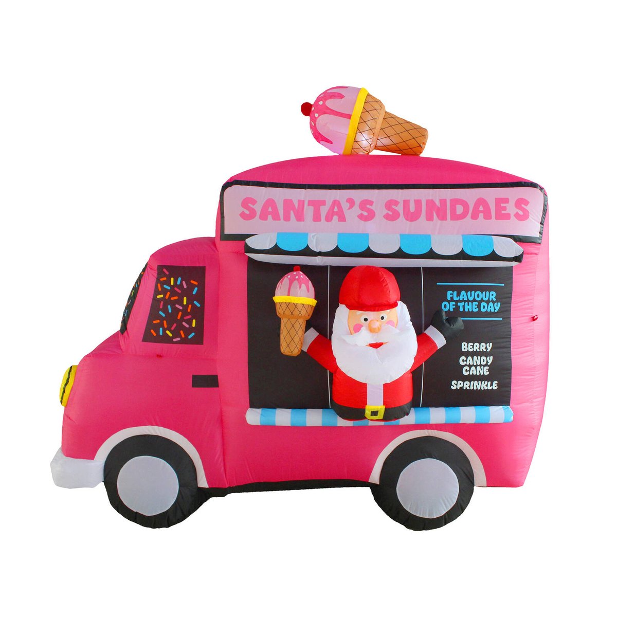 Mirabella Santa's Sundae Truck Inflatable - Bunnings New Zealand