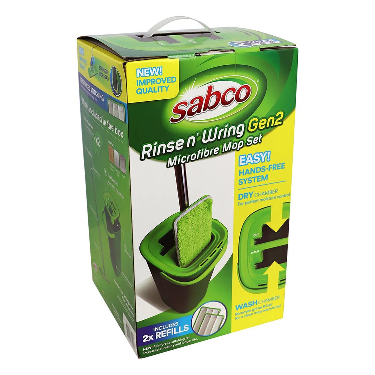 Sabco Rinse N’ Wring Gen 2 Microfibre Mop Set - Bunnings New Zealand