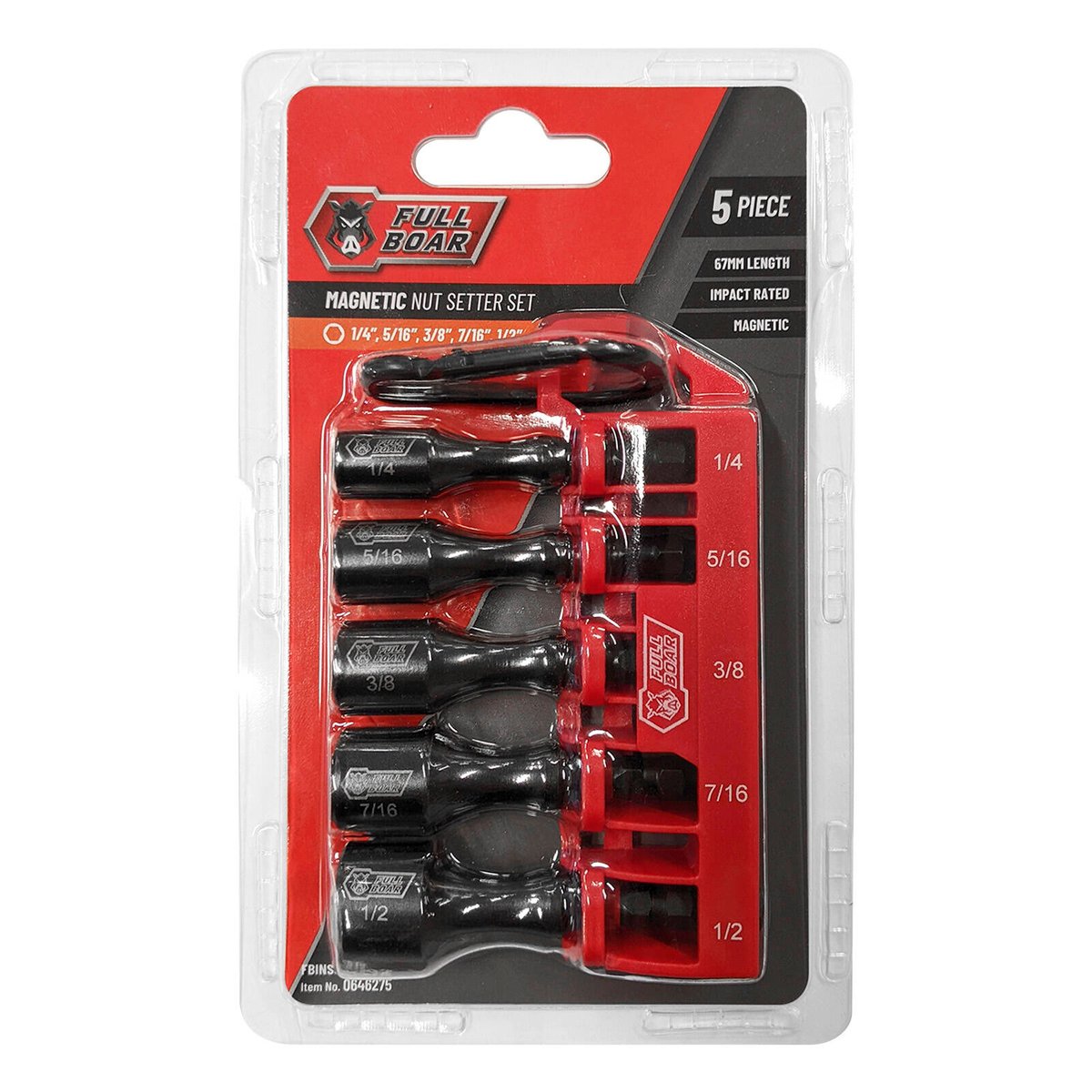 Full Boar 67mm 5 Piece Magnetic Impact Nut Setter Set FBINSS-675 ...