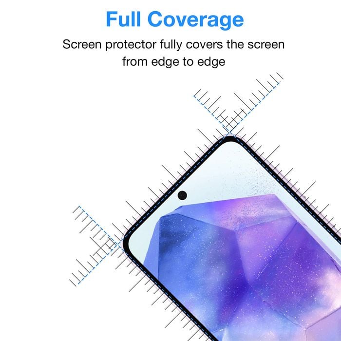 2 Pack MEZON Samsung Galaxy A35 5G Full Cover Tempered Glass Screen ...