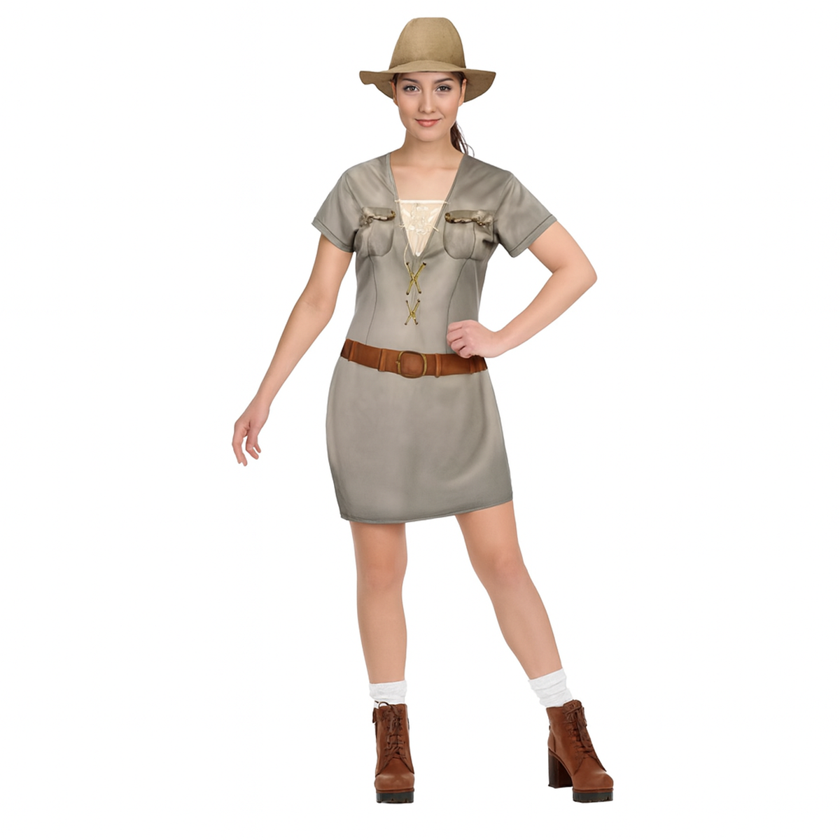 Adult Lady Wildlife Explorer Costume Wos Jungle Safari Halloween Outfit ...