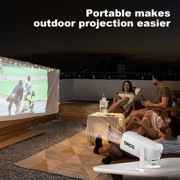 Mini Projector with WiFi 6 and Support 4K 1080P Auto Keystone 180 ...