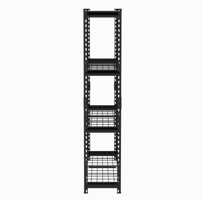 Craftright 1200 x 1527 x 310mm Black 4 Tier Metal Wire Shelving Unit ...