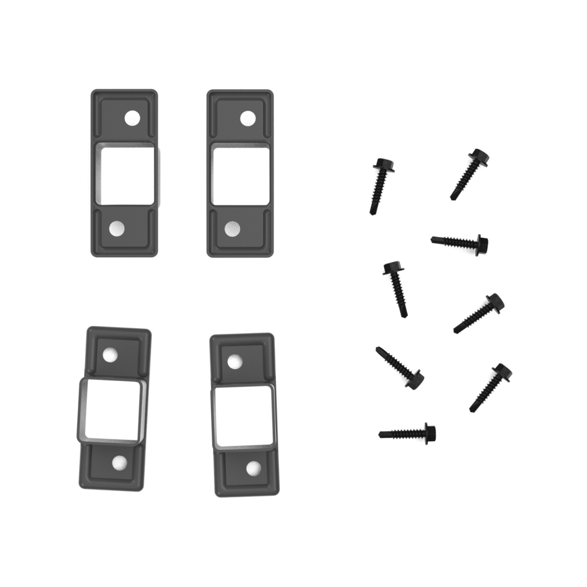 RapidFence Black Steel Panel Brackets - 4 Pack - Bunnings Australia