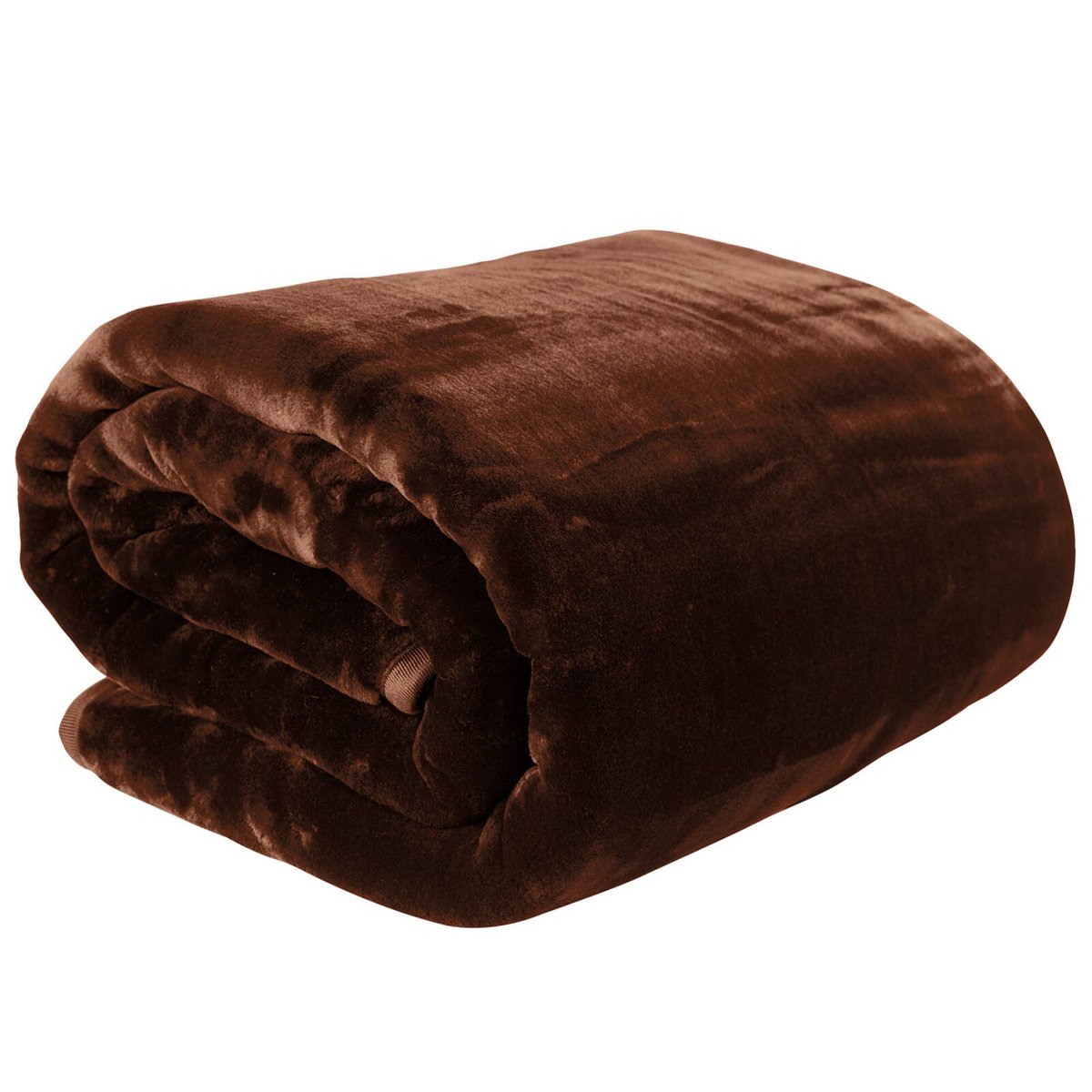 Laura Hill 600GSM Large Double-Sided Faux Mink Blanket - Chocolate ...