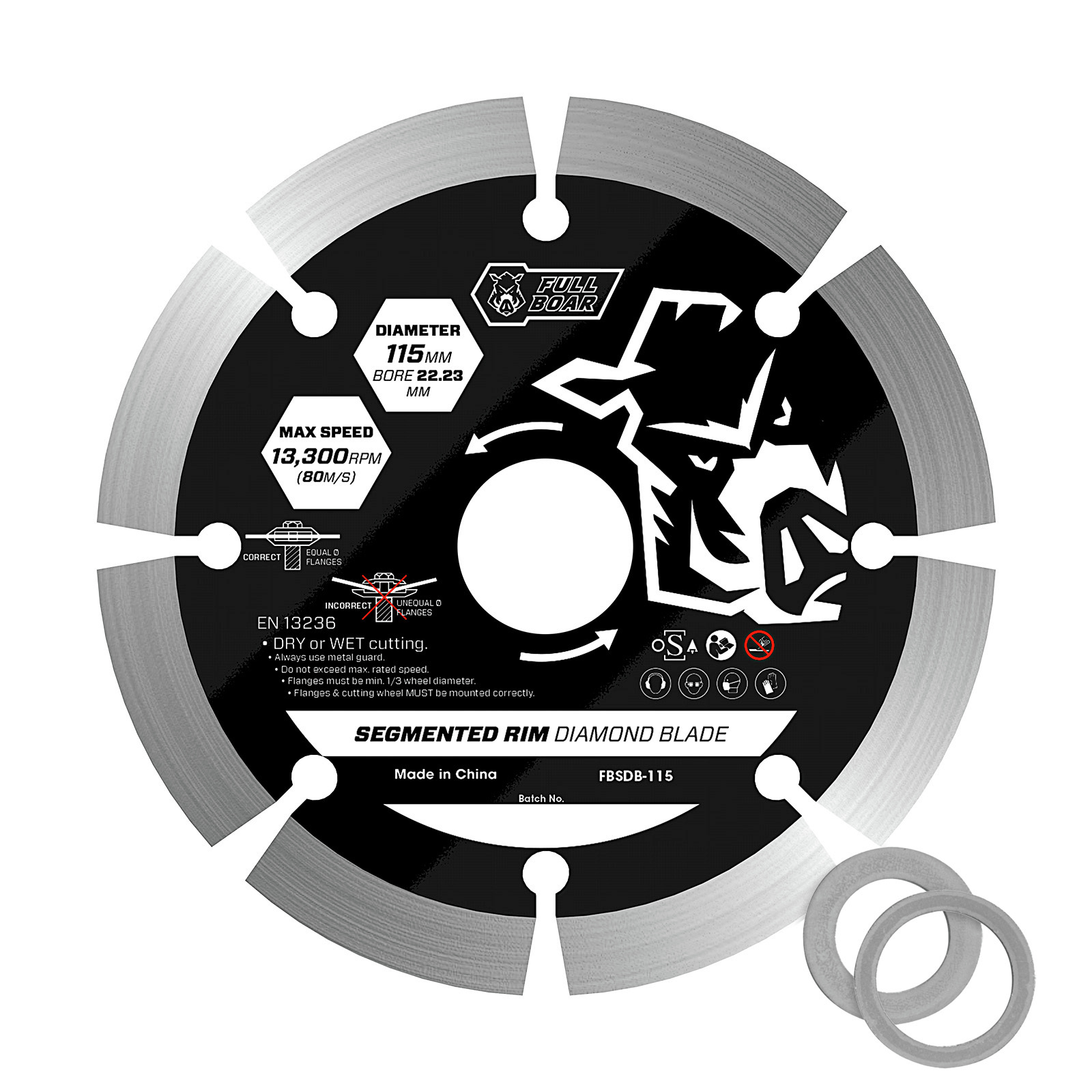 115mm Segmented Rim Diamond Blade | Full Boar