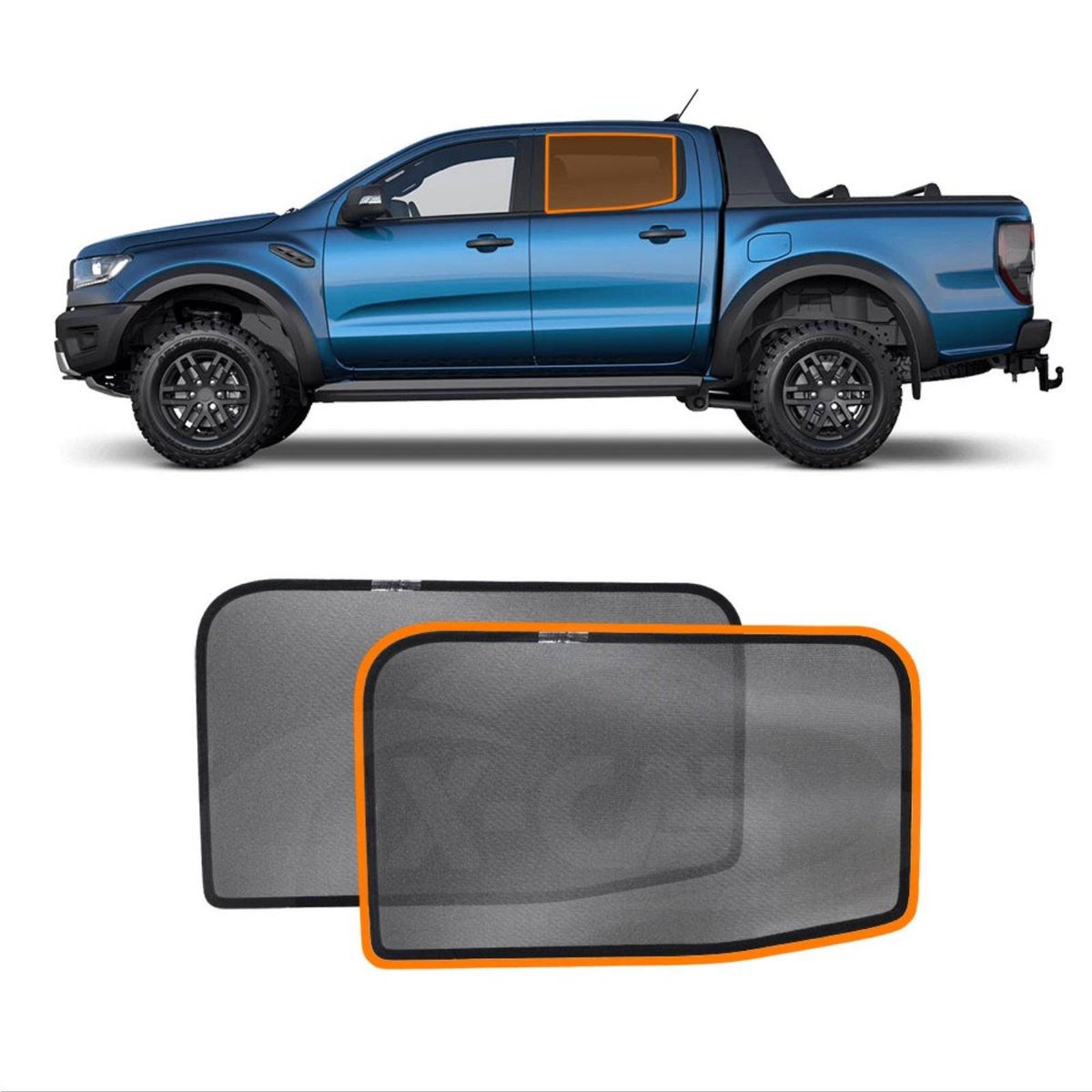 Rear Window Sun Shade for Ford Ranger 2011 - 2022 Car Sun Blind Mesh ...