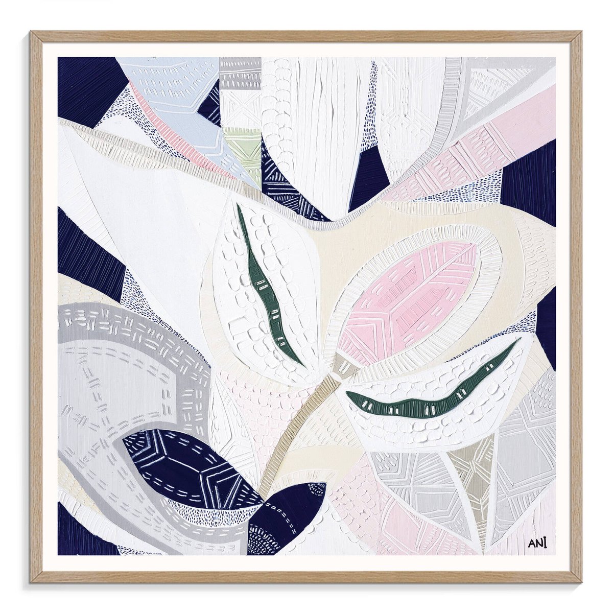 Artist Lane "Wild Flower Ranges 1 " by Ani Ipradjian - 41x41cm Timber ...