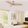 Mercator Brushed Chrome Flinders Ceiling Fan With LED Light - Bunnings Australia