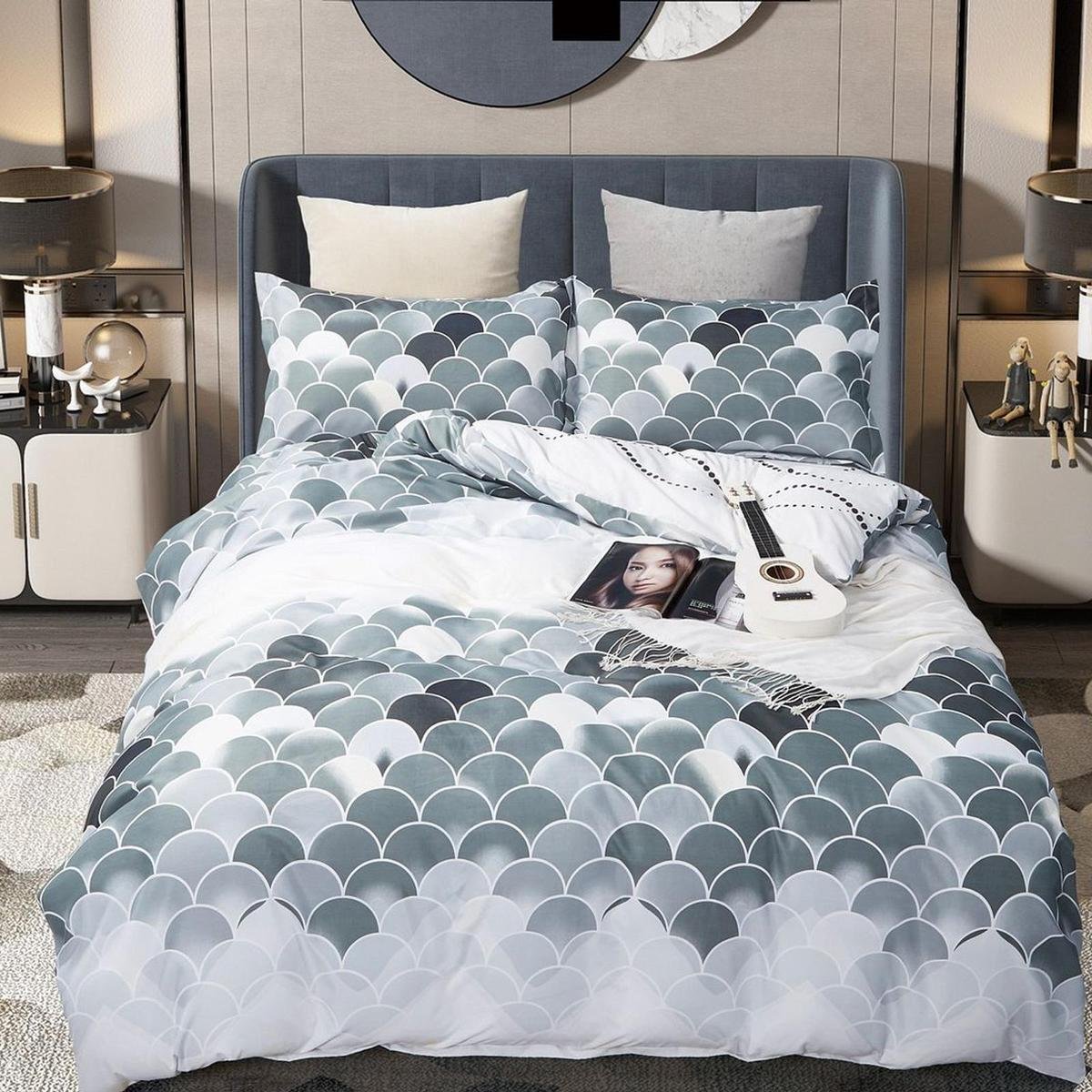 Fabric Fantastic Millie Super King Size Quilt/doona/duvet Cover Set ...