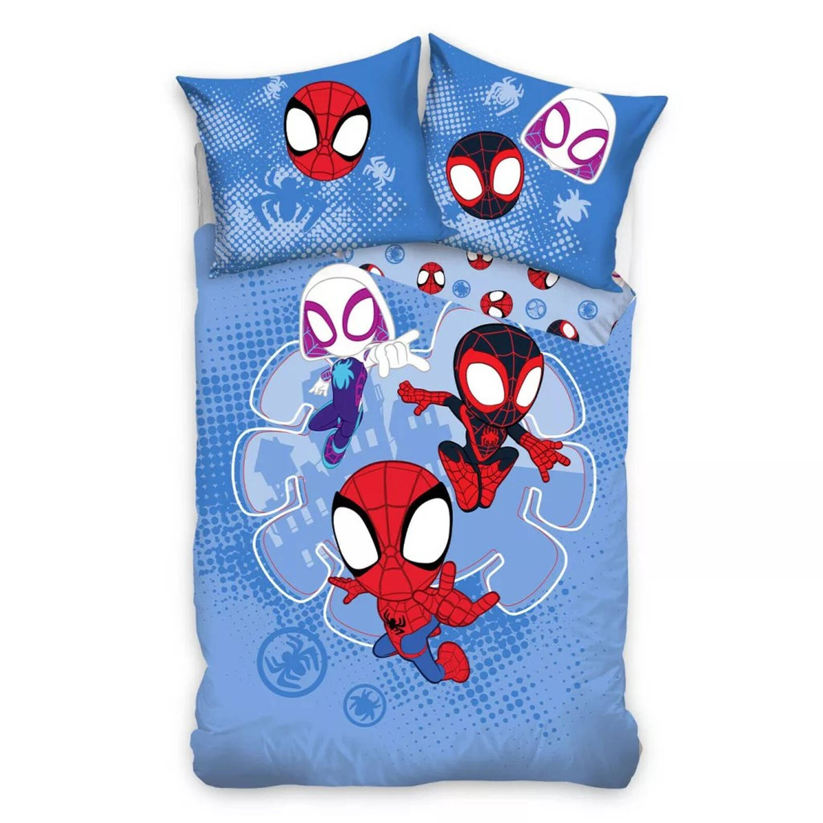 Spidey Spider-Man Kids Friends Cotton Quilt Cover Set - Single Bed Size ...