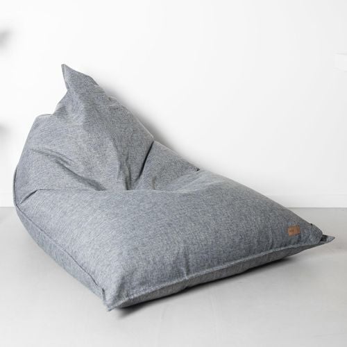 Mooi Living - Large Triangle Bean Bag - Luxury Linen Look - Komfort ...