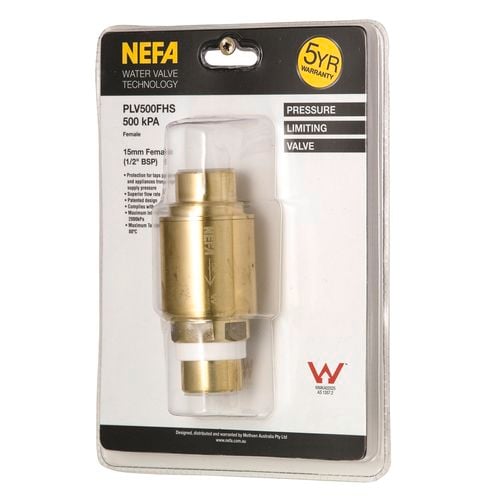 Valve Pressure Limit Nefa 500kpa 15x15mm F Plv500fhs - Bunnings Australia
