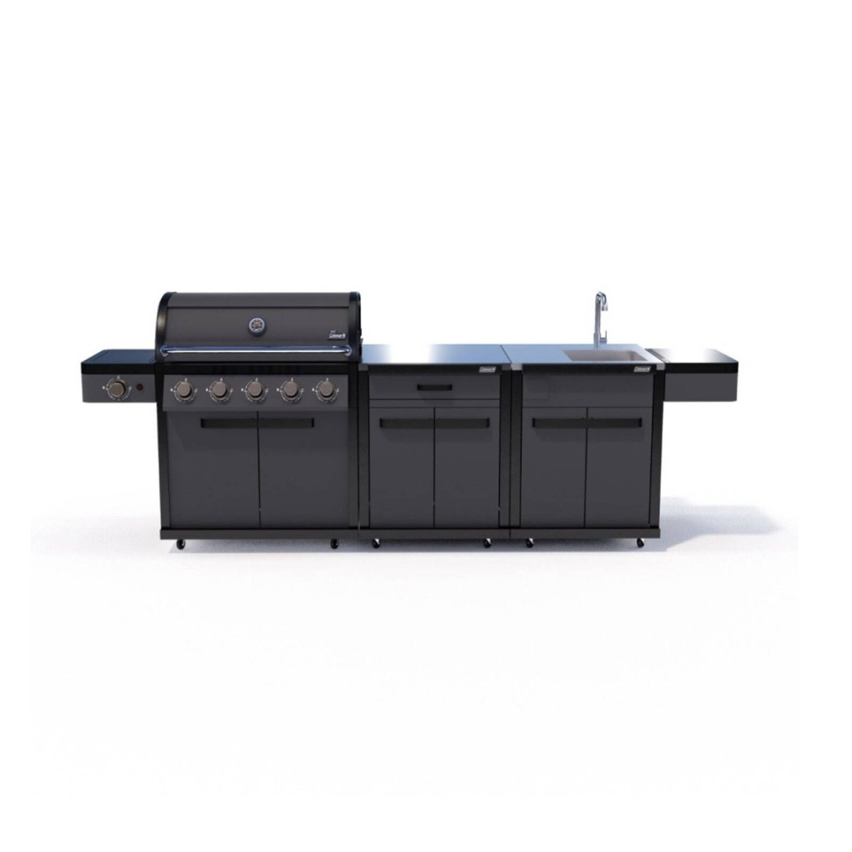 Coleman Pro Series 5 Burner Kitchen With Storage And Sink Module Matt ...