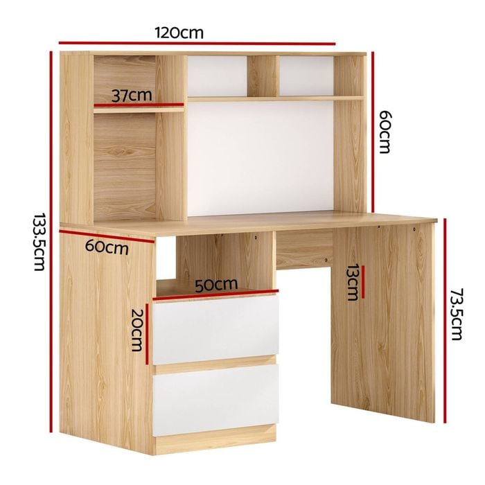 Artiss Computer Desk Office Study Desks Table Bookshelf Drawer ...