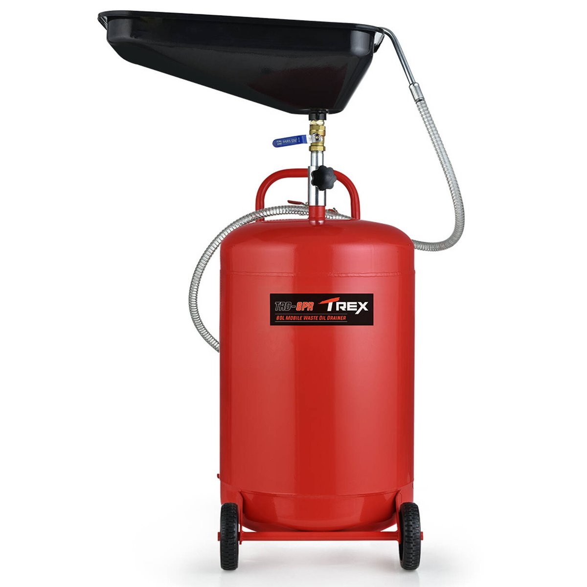 T-REX 80L Mobile Waste Oil Drainer, Telescopic, with Air Compressor ...