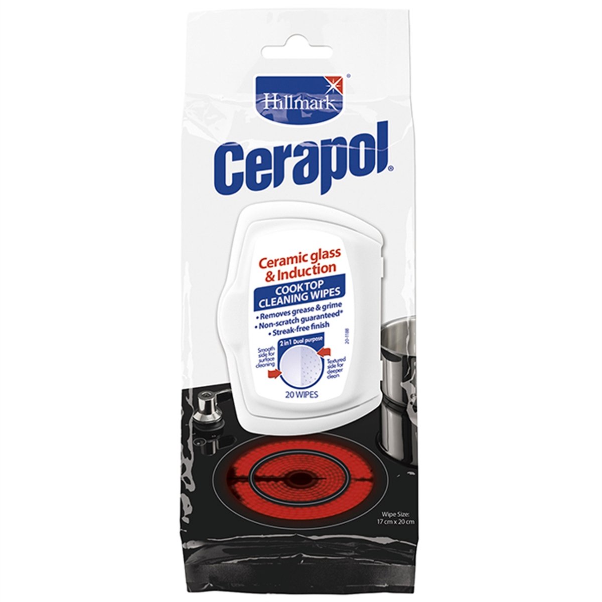 Hillmark Cerapol Ceramic Glass And Induction Cooktop Cleaning Wipes ...