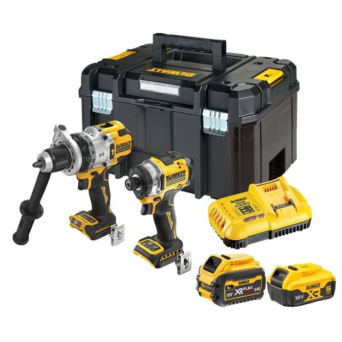 DeWALT 18V XR 5.0/6.0Ah 2 Piece Premium Combo Kit DCK2201P1T1-XE ...