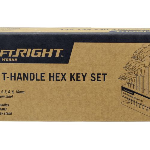 Craftright 8 Piece T-Handle Hex Key Set - Bunnings New Zealand
