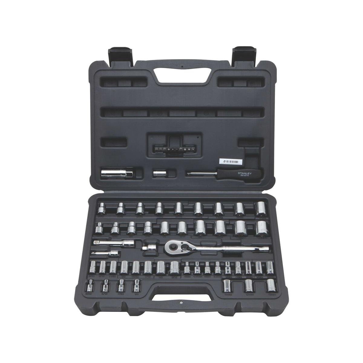 Stanley 1/4 + 3/8 Drive MET AF 60 Piece Socket Set - Bunnings New Zealand