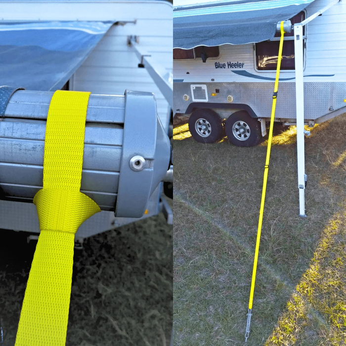 RV Essentials Caravan Awning Tie Down Strap Kit - Bunnings Australia
