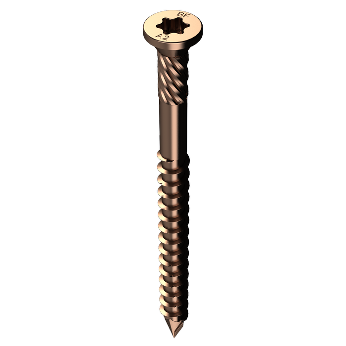 Bremick 12g x 50mm Bronze T20 304 Stainless Steel Deck Screws SPTRTC5 ...