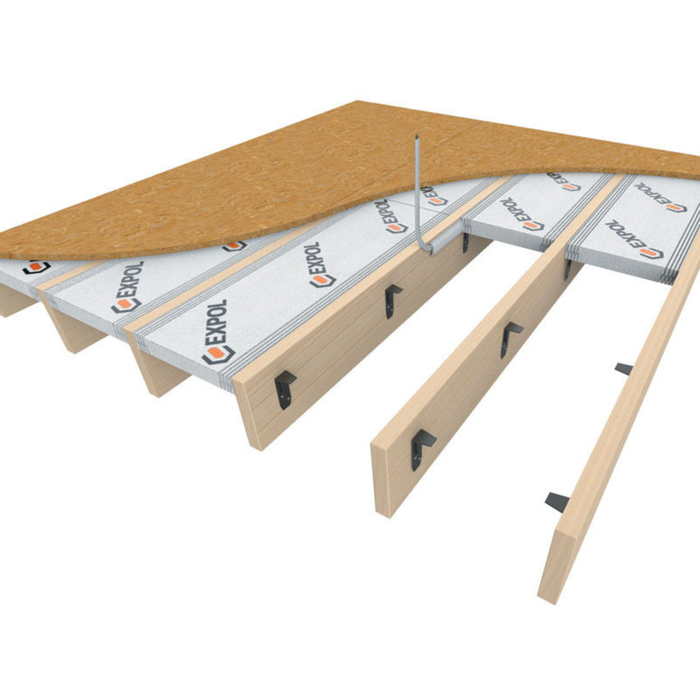 Expol 1240 x 410 x 60mm Polystyrene Insulation Panel - 11 Pack ...