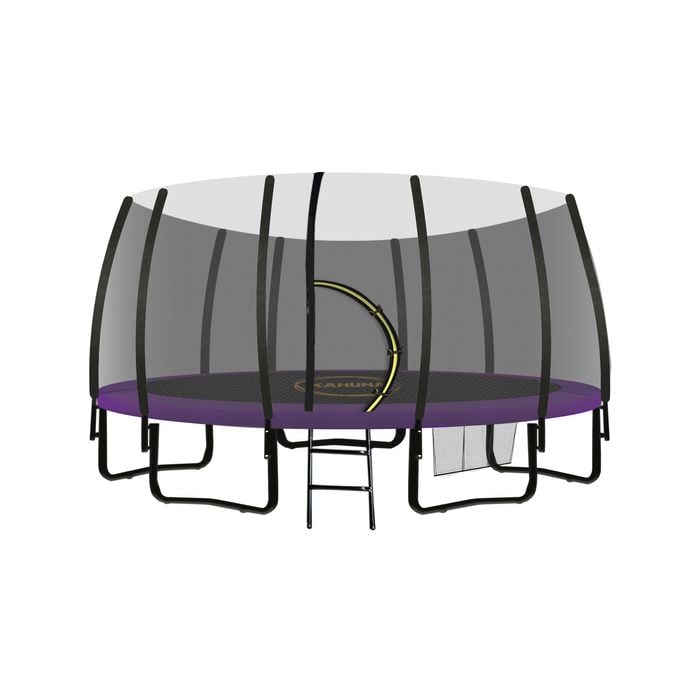Kahuna Twister 14ft Springless Trampoline - Purple - Bunnings Australia
