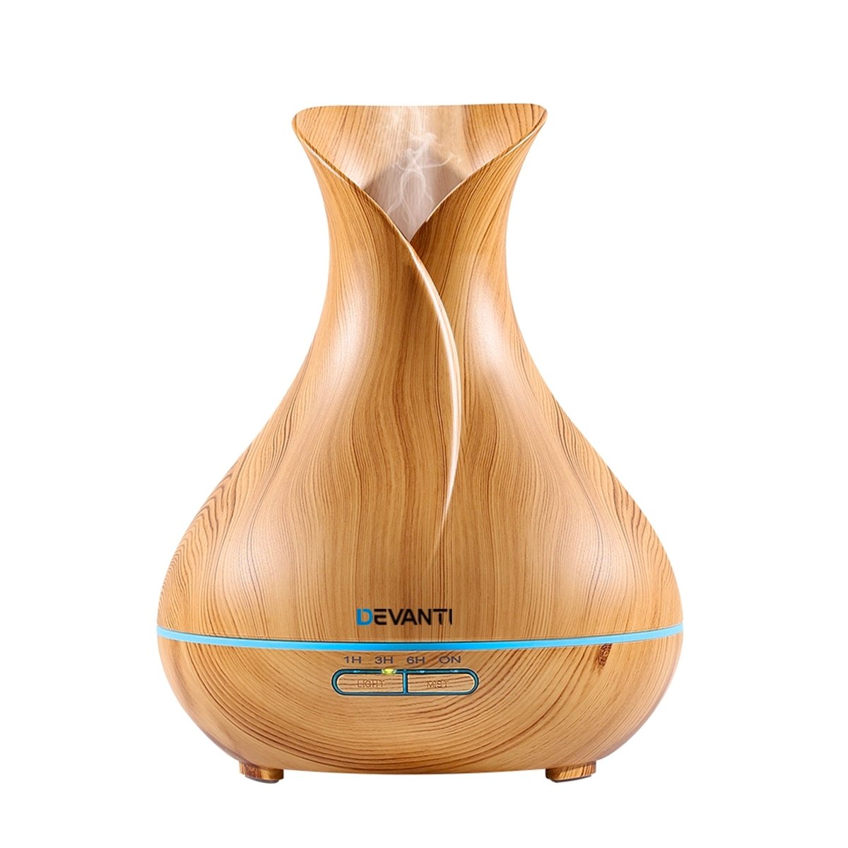 Devanti 400ml Aroma Diffuser Aromatherapy Wood Grain - Bunnings Australia