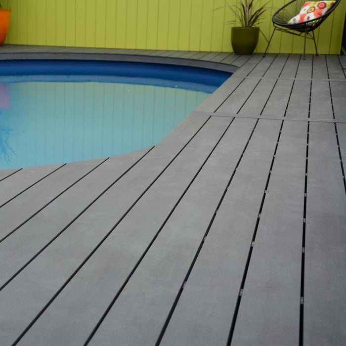Ekodeck 137 x 23mm 5.4m Greystone Classic Grooved Composite Decking ...