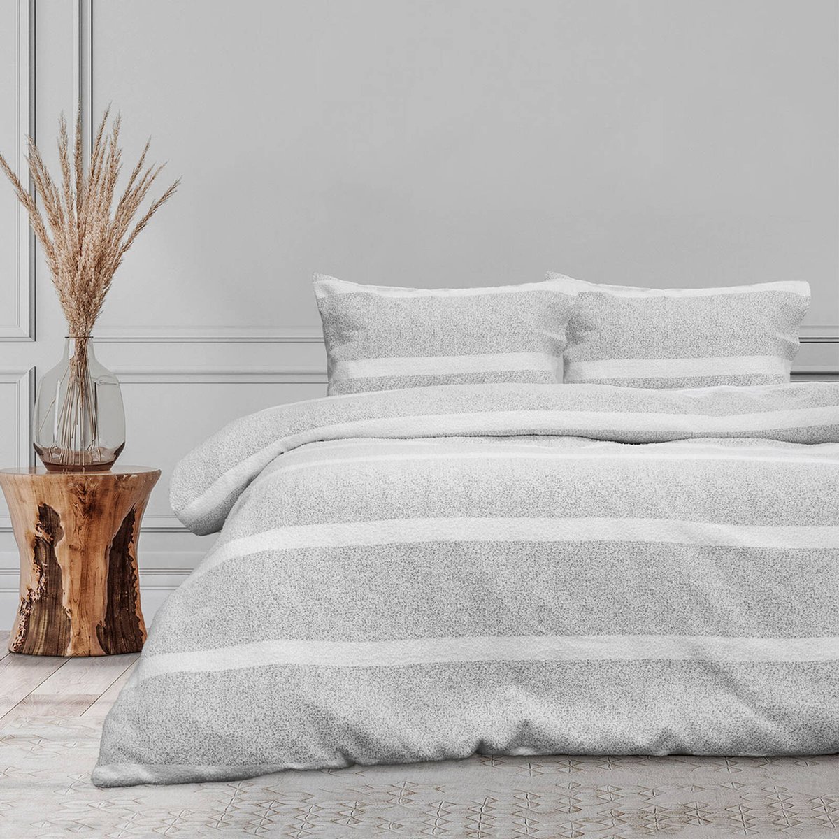 Ardor Liam Chenille Textured Grey Quilt Cover Set Queen - Bunnings ...