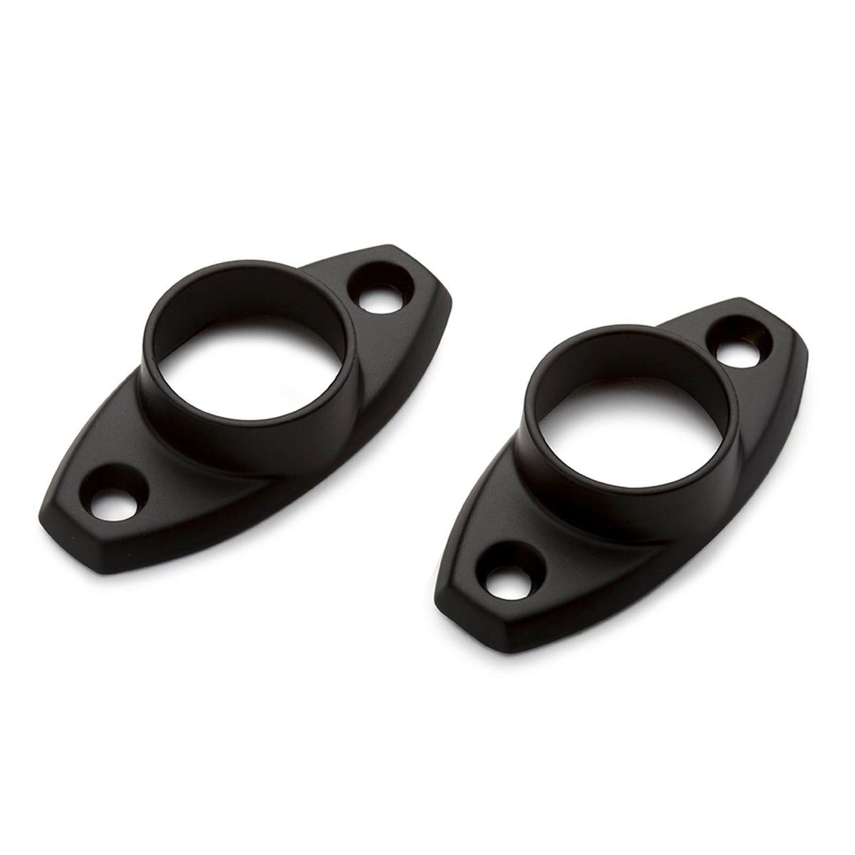 Sandleford 19mm Black Fitting Rod Oval Flange - 2 Pack - Bunnings Australia