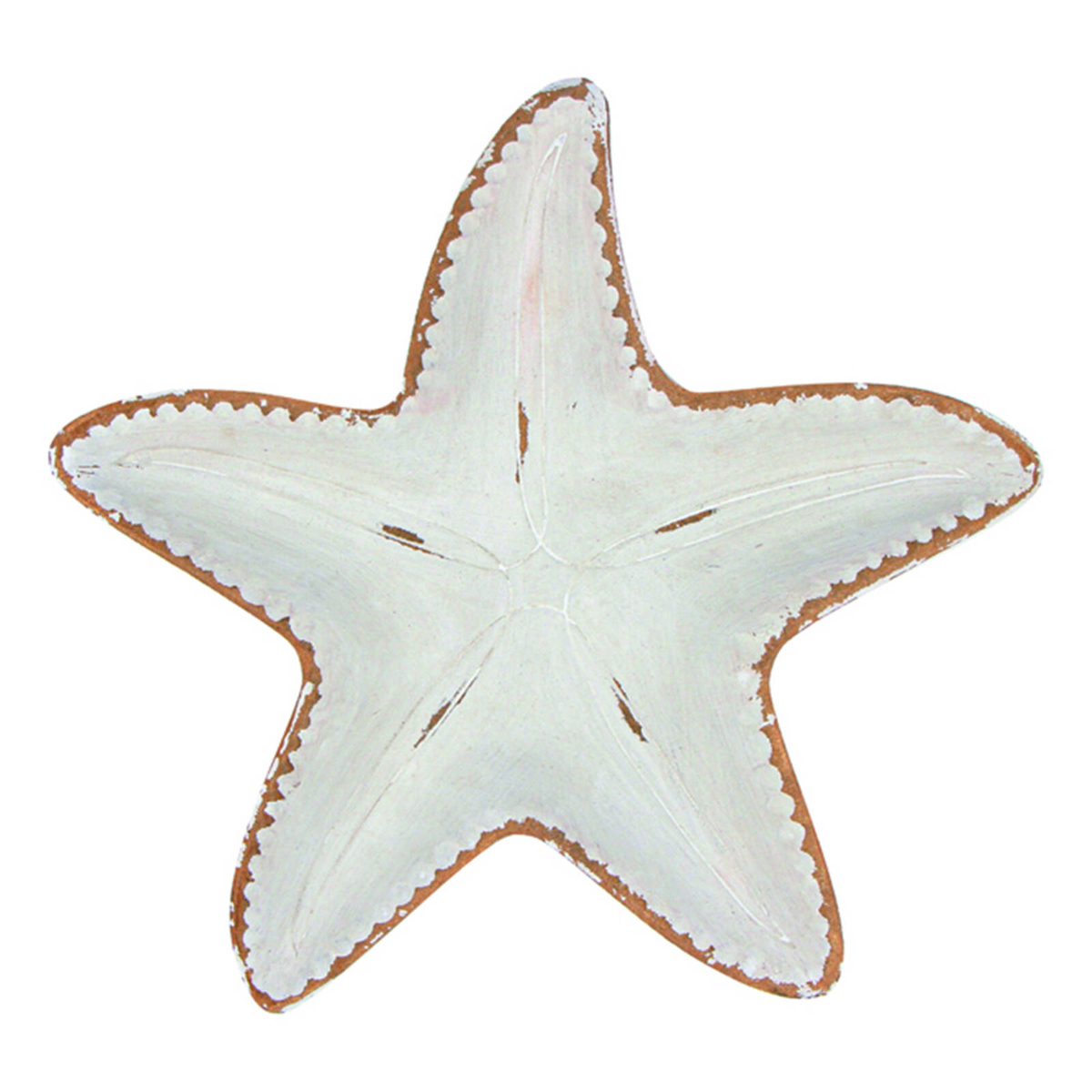 Maine & Crawford Harlak 34cm Wood Starfish Dish Display - White ...