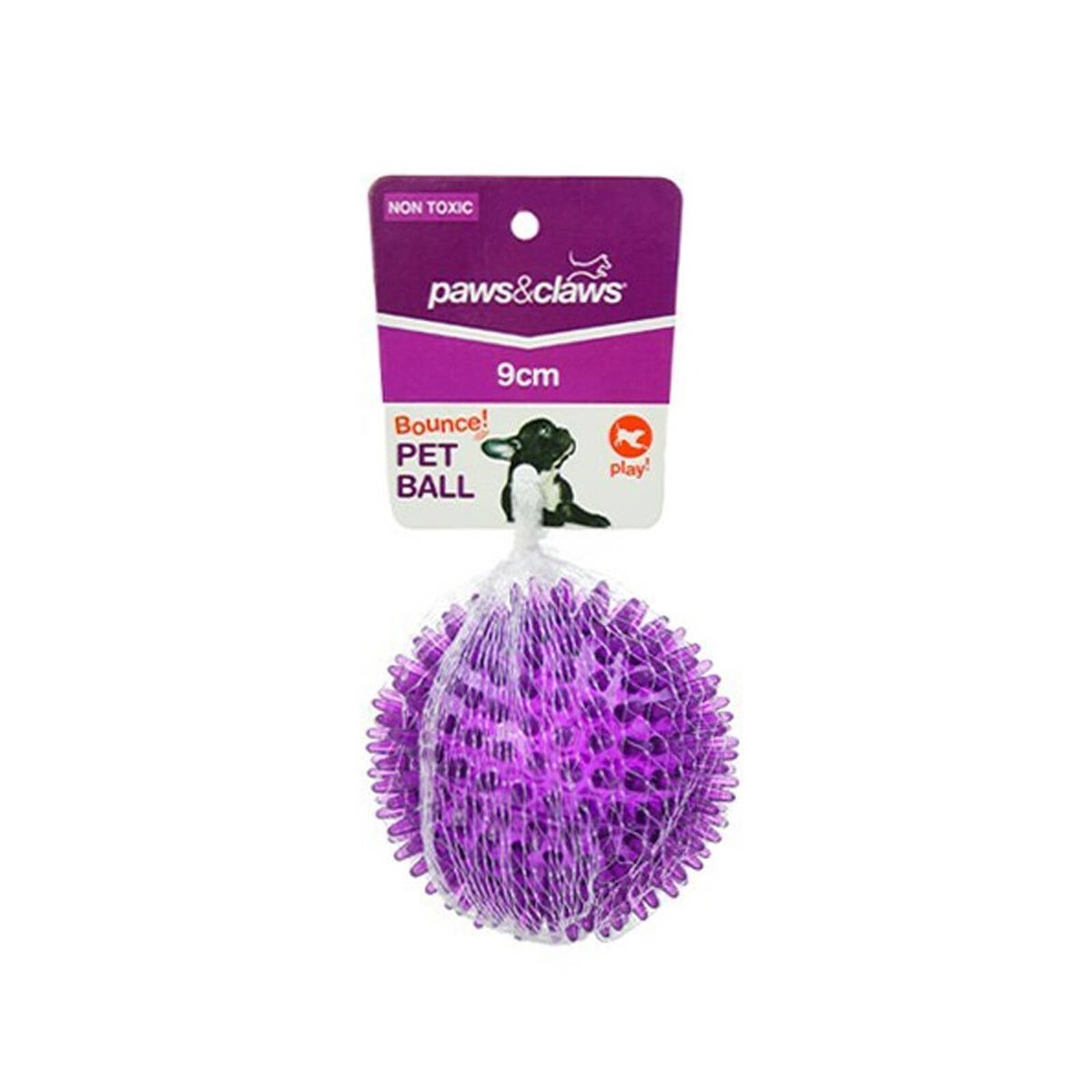 Paws And Claws Spikey Ball Tpr Pet Toy 9Cm Asstd Colour - Bunnings ...
