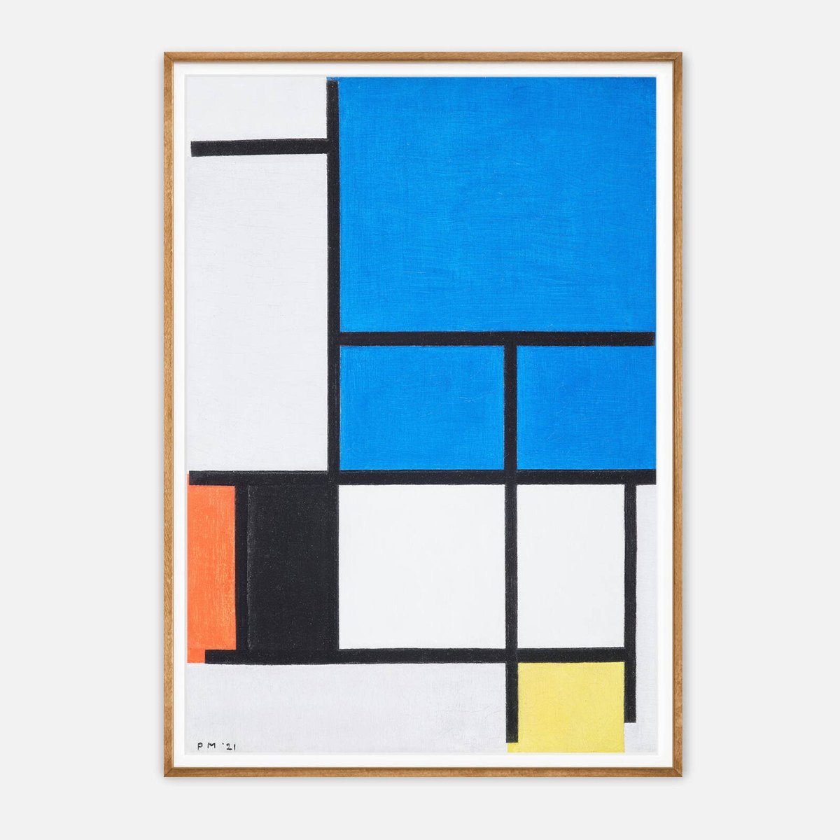 Galrie Piet Mondrian's Composition with Blue, Black, & Yellow Stunning ...