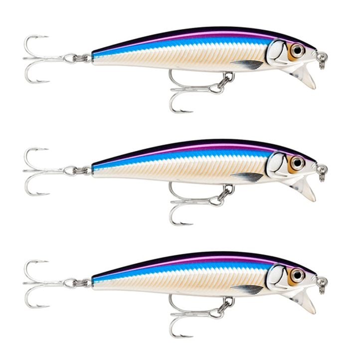 3x Rapala 10cm X Rap Magnum Cast Hard Body Casting Fishing Lure -PUR HG ...