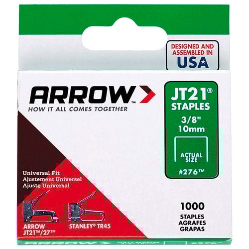 Arrow 10mm JT21 Staples - 1000 Pack - Bunnings Australia