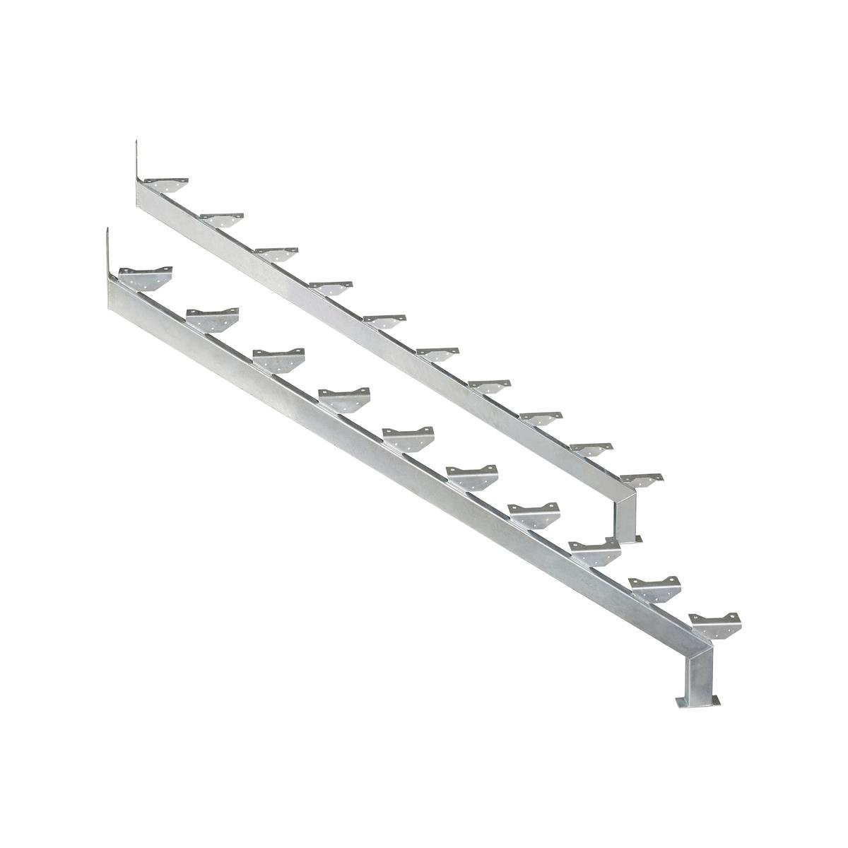 Galintel 10 Tread Heavy Duty Galvanised Steel Stair Stringer - 2 Pack ...