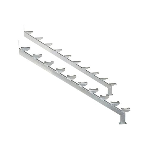 Galintel 10 Tread Heavy Duty Galvanised Steel Stair Stringer - 2 Pack ...