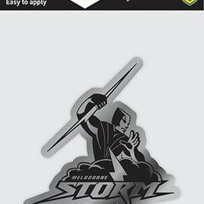 NRL Chrome Decal - Melbourne Storm - Car Sticker 12x12cm - Bunnings ...