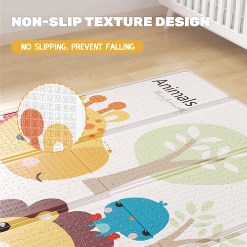 Advwin Foldable Baby Play Mat Giraffe Pattern Reversible Waterproof ...