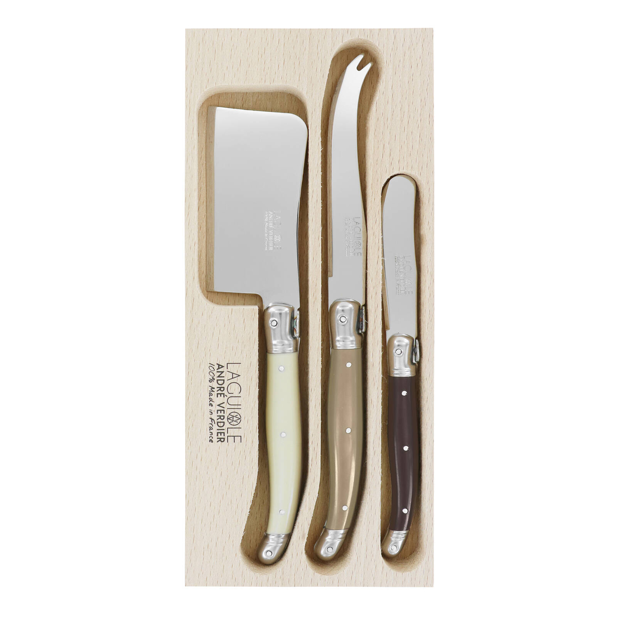 Andre Verdier Debutant Cheese Knife 3pcs Set La Terre Cleaver 21cm ...