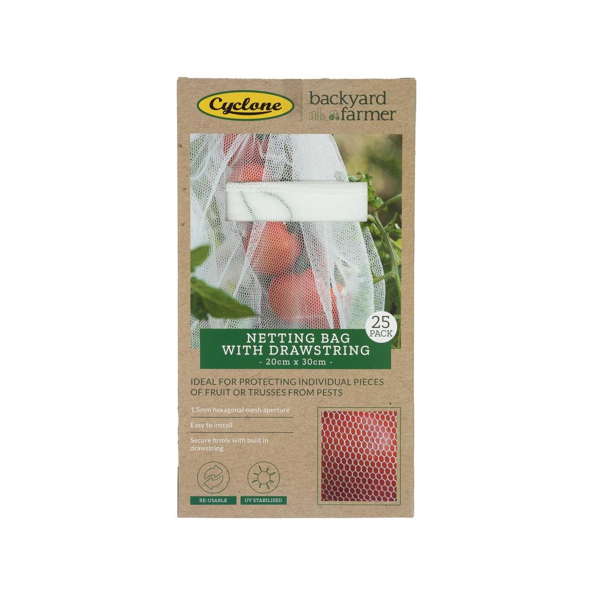 Cyclone 20 x 30cm Backyard Farmer Netting Bag - 25 Pack - Bunnings New ...