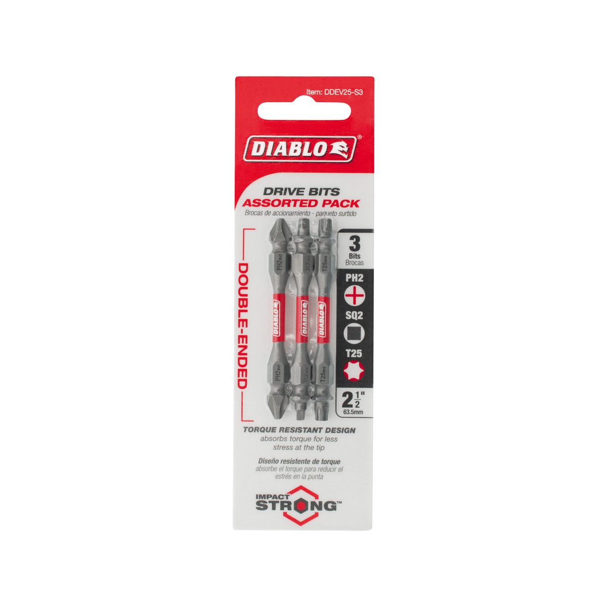 Diablo Double Ended Insert Bit Variety - 3 Pack - Bunnings Australia