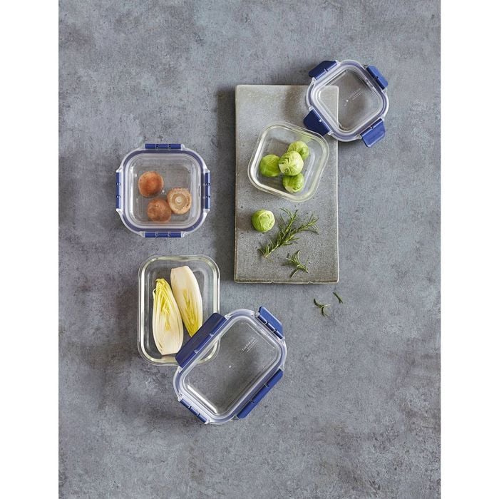 LocknLock Top Class 1L/21cm Glass w/Tritan Lid Rectangular Container ...