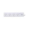 Click White 4 Outlet Surge Protection Powerboard - Bunnings Australia