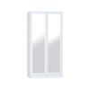 Practa White 2 Door Mirror Sliding Robe - White - Bunnings Australia