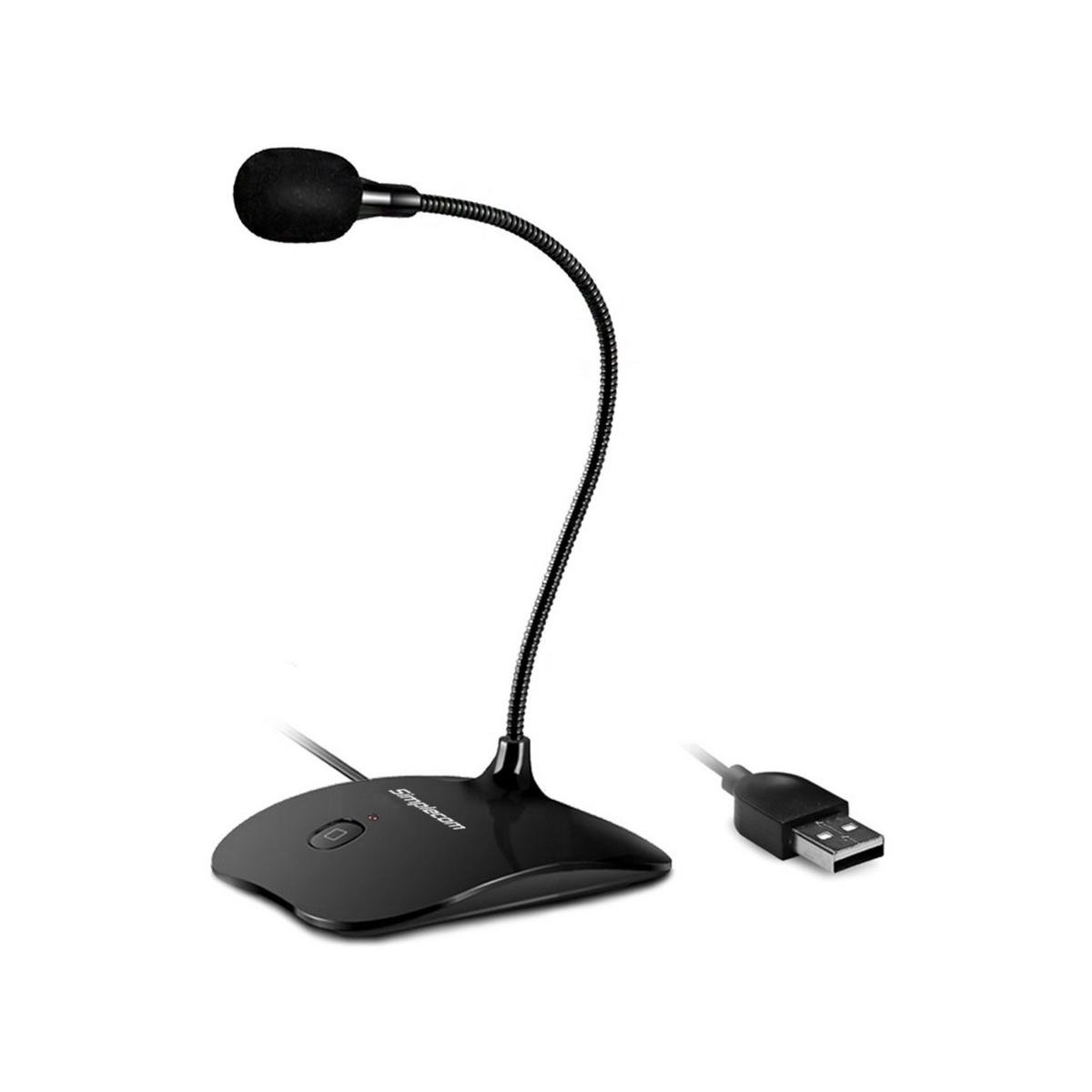 Simplecom UM360 Plug and Play USB Desktop Microphone with Flexible Neck ...
