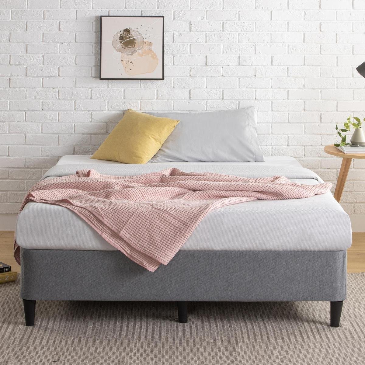 Zinus Double Fabric Bed Base Ensemble Base - Dark Grey - Bunnings Australia